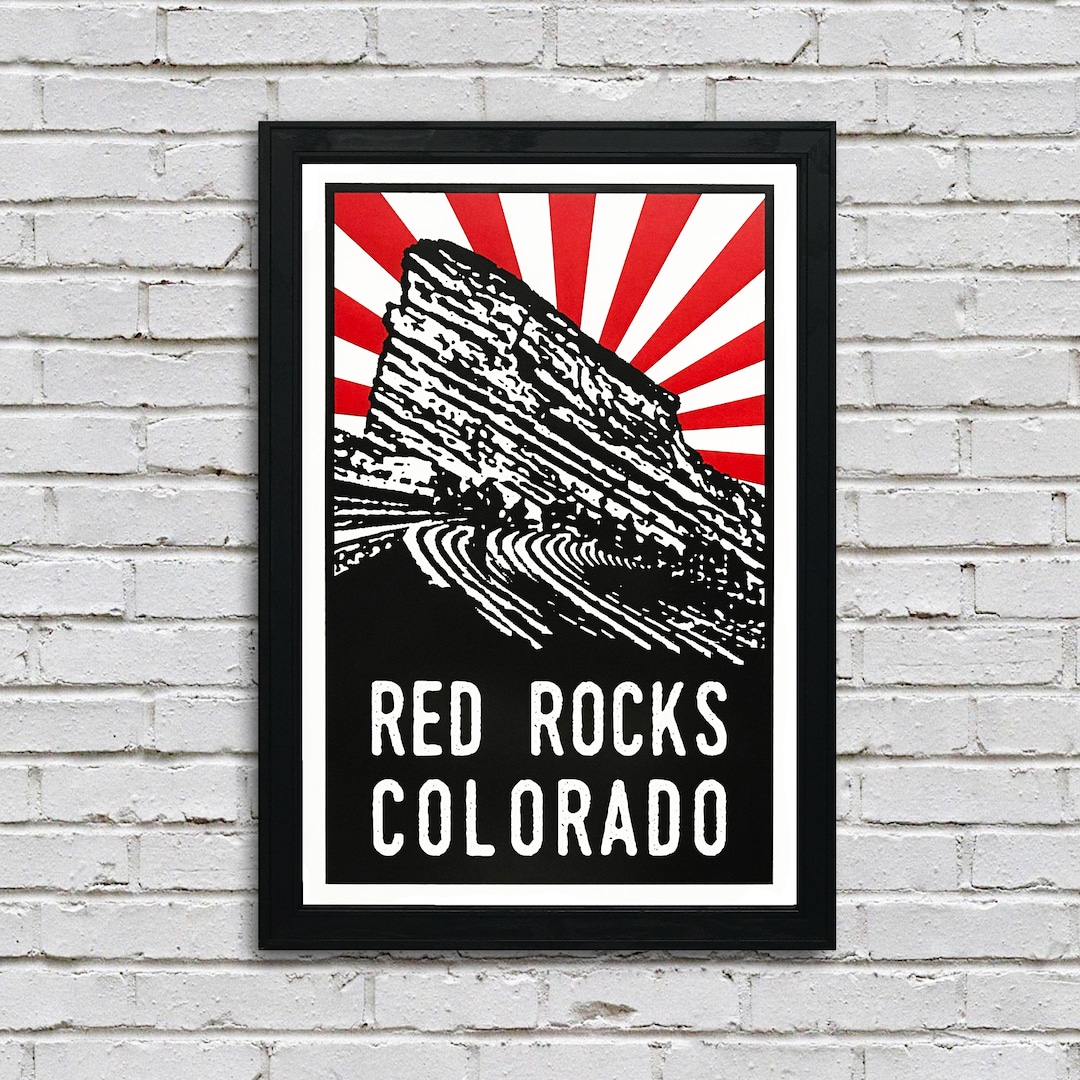 Red Rocks, Red Rocks Amphitheater, Red Rocks Poster, Red Rocks Print ...