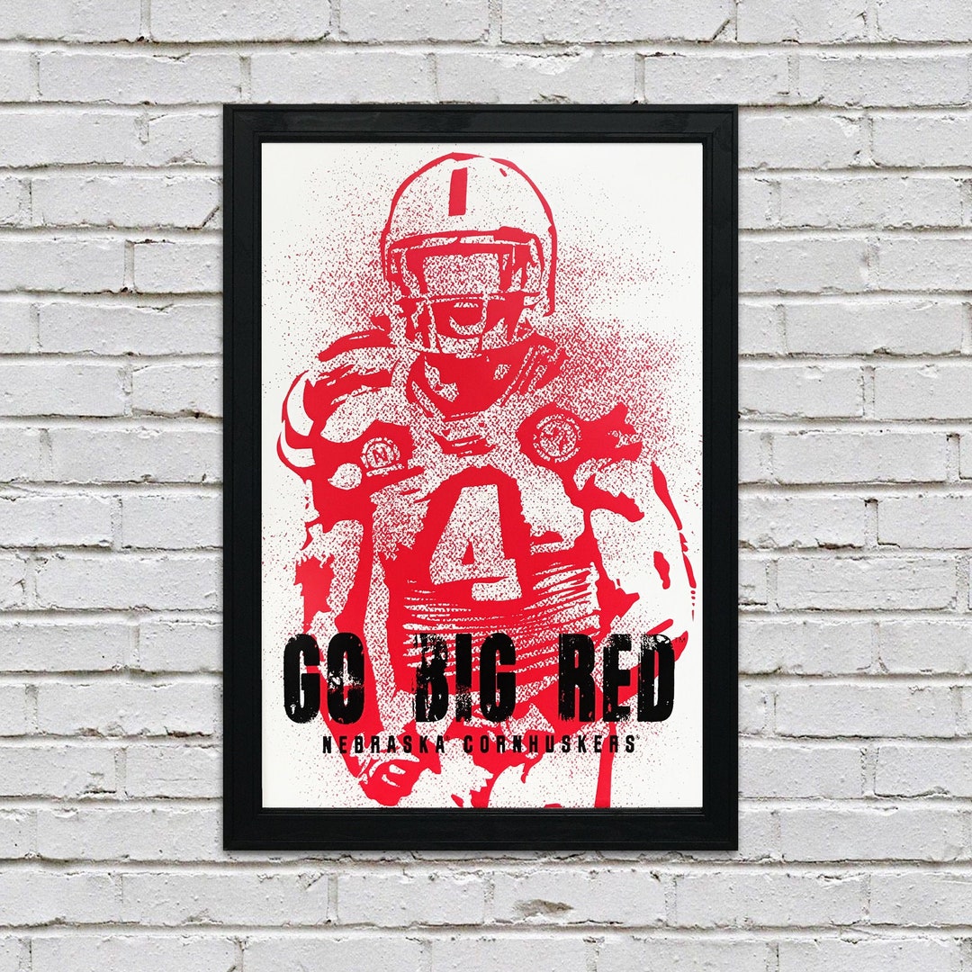 Limited Edition Husker Go Big Red Poster - Modern Era Nebraska ...