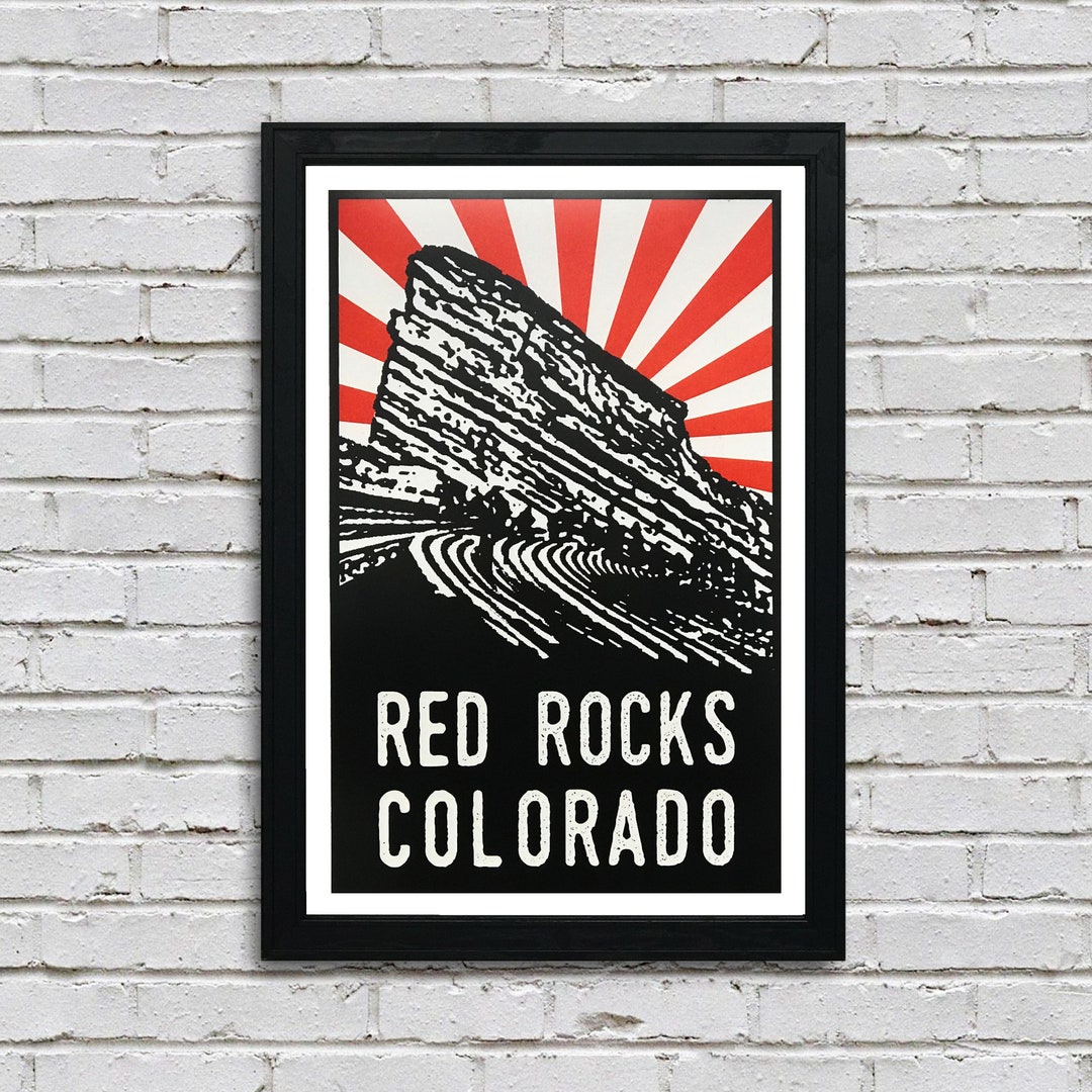 Limited Edition Red Rocks Amphitheater - Colorado - Music - Art Print ...