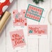 PRINTABLE Retro Modern Holiday Gift Tags, Digital Red Pink Mod ...