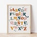 Retro Alphabet Printable Art Boho Retro Kid Room Art Modern - Etsy