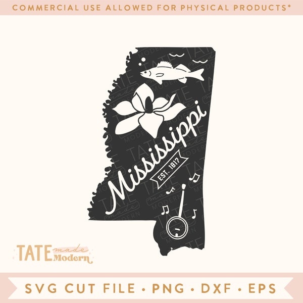 Mississippi State Svg - Etsy