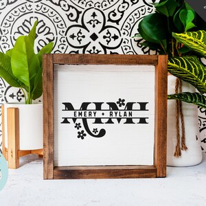 MIMI Split Monogram Retro SVG Cut File Boho Personalized - Etsy