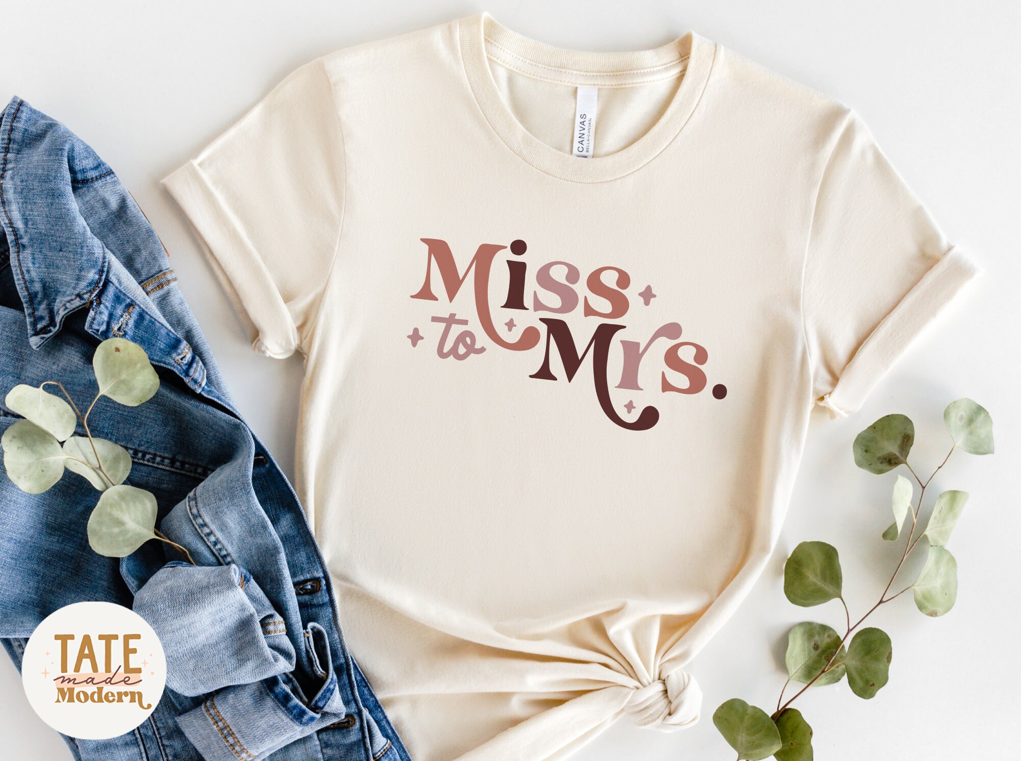 Miss to Mrs. SVG Cut File - Boho Retro Bride Shirt Svg, Bridal Shower ...