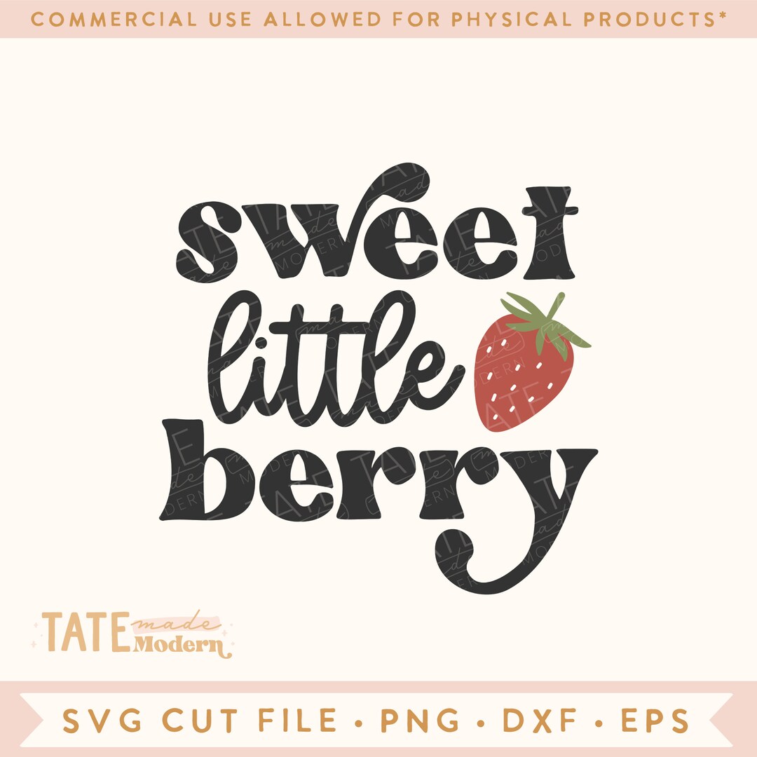 Sweet Little Berry SVG Cut File - Retro Summer Little Girl Svg Shirt ...