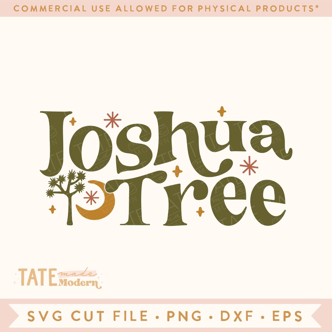 Joshua Tree Retro Boho SVG Cut File, Southwest Svg, California Retro ...