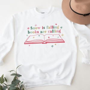 Snow is Falling Books Are Calling SVG Cut File, Reading Svg, Winter ...