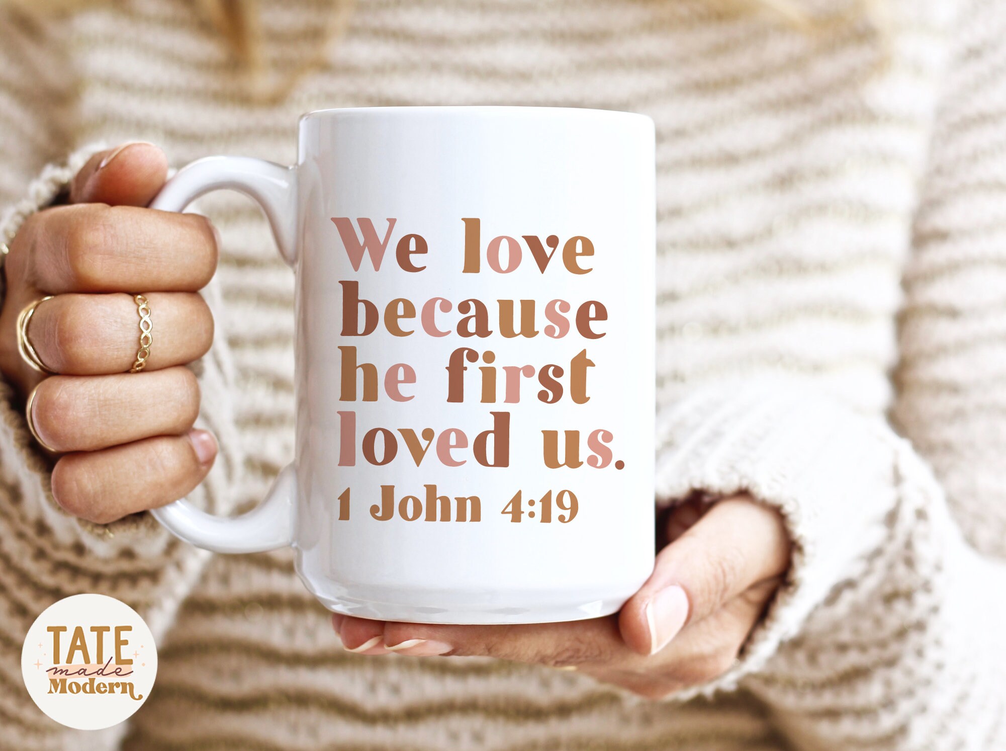 We Love Because He First Loved Us 1 John 4:19 Svg, Retro Christian ...