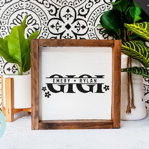 GIGI Split Monogram Retro SVG Cut File - Boho Personalized Gma Svg ...
