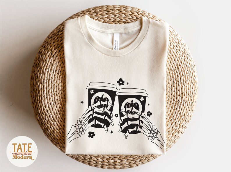 Skeleton Hands Coffee Cheers SVG Cut File Retro Halloween - Etsy