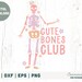 Cute Bones Club SVG Cut File Retro Girly Halloween Svg | Etsy