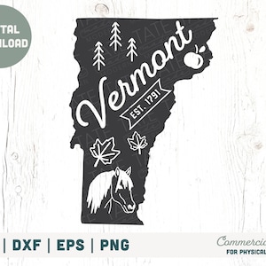 Vintage Vermont SVG Cut File - Vermont Home Svg, Vermont State Symbols ...