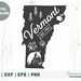 Vintage Vermont SVG Cut File - Vermont Home Svg, Vermont State Symbols ...