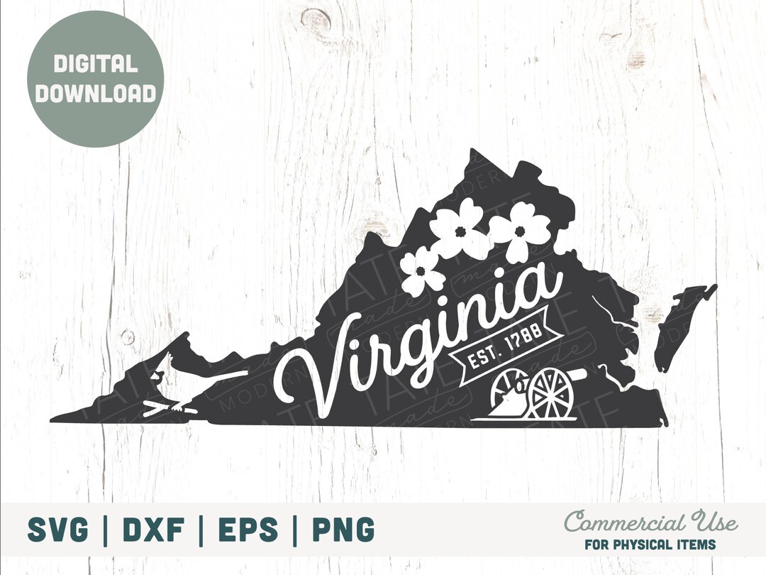 Vintage Virginia SVG Cut File Virginia Home Svg Virginia - Etsy