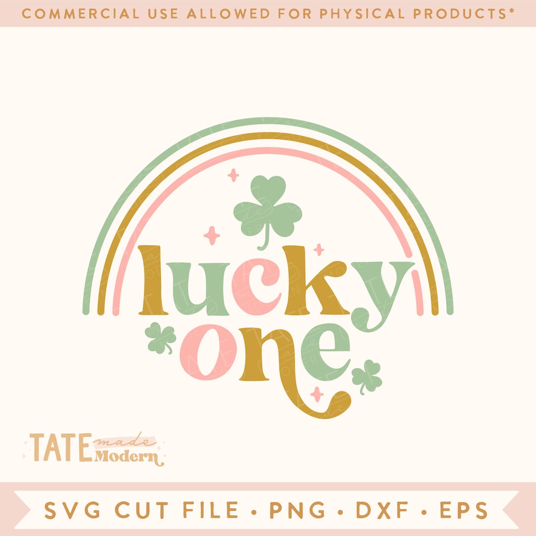 Lucky One SVG Cut File - Retro 1st Birthday St. Patricks Day Svg, Cute ...