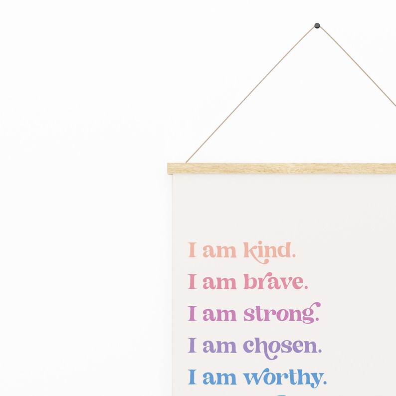 Child of God Printable Art, Boho Rainbow Pastel Christian Affirmation ...