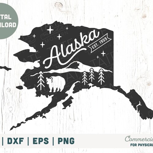 Vintage Alaska SVG Cut File Alaska Home Svg Alaska State - Etsy