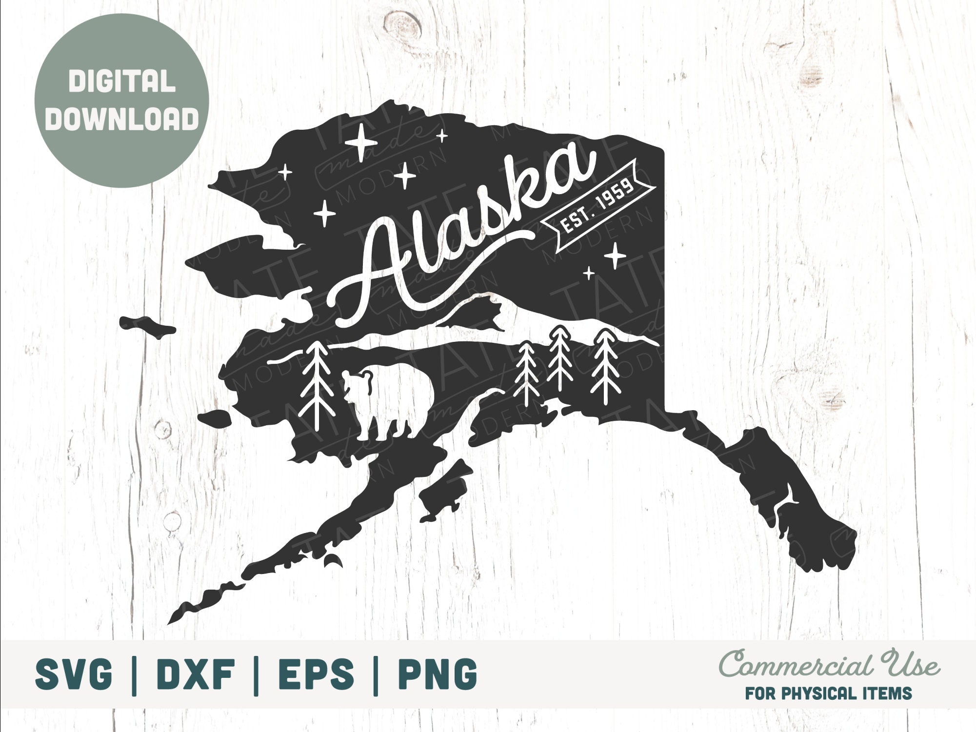 Vintage Alaska SVG Cut File Alaska Home Svg Alaska State - Etsy