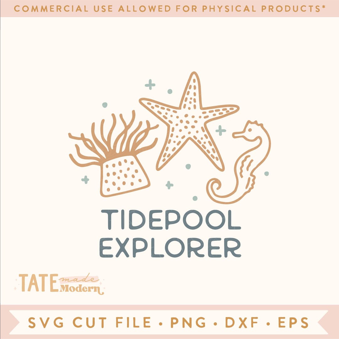 Tidepool Explorer SVG Cut File - Ocean Child Svg, Summer Beach Png ...