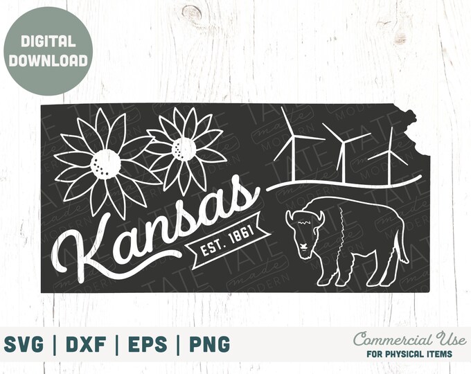 Vintage Kansas SVG Cut File Kansas Home Svg Kansas State - Etsy