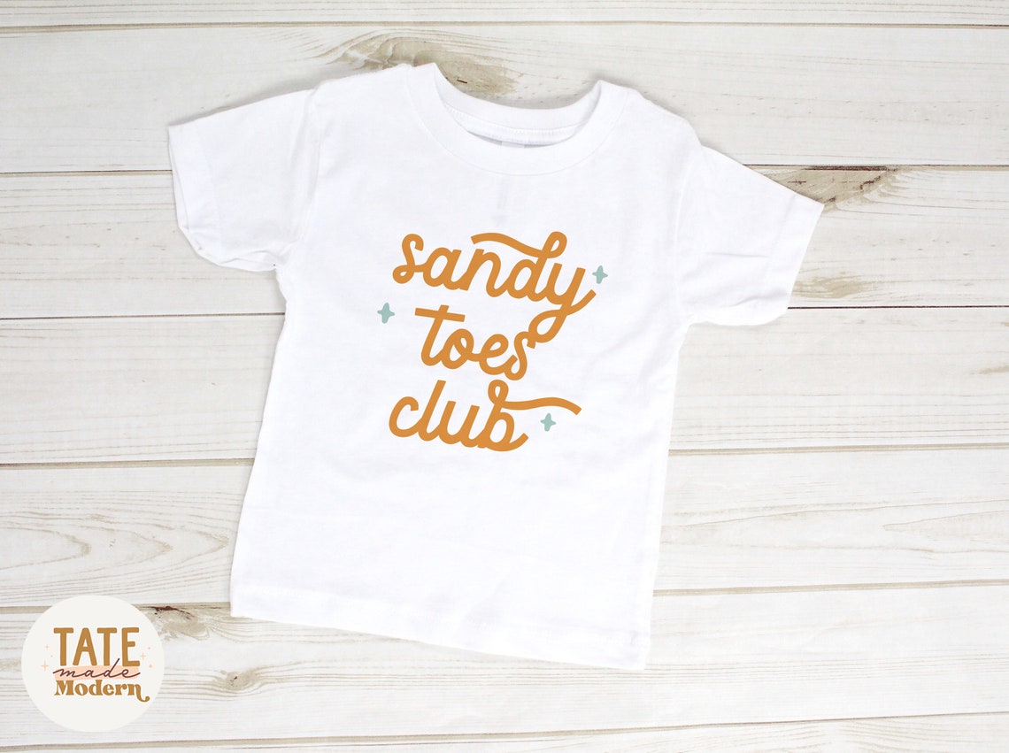 Sandy Toes Club SVG Cut File - Summer Babe Svg, Retro Summer Kid Png ...