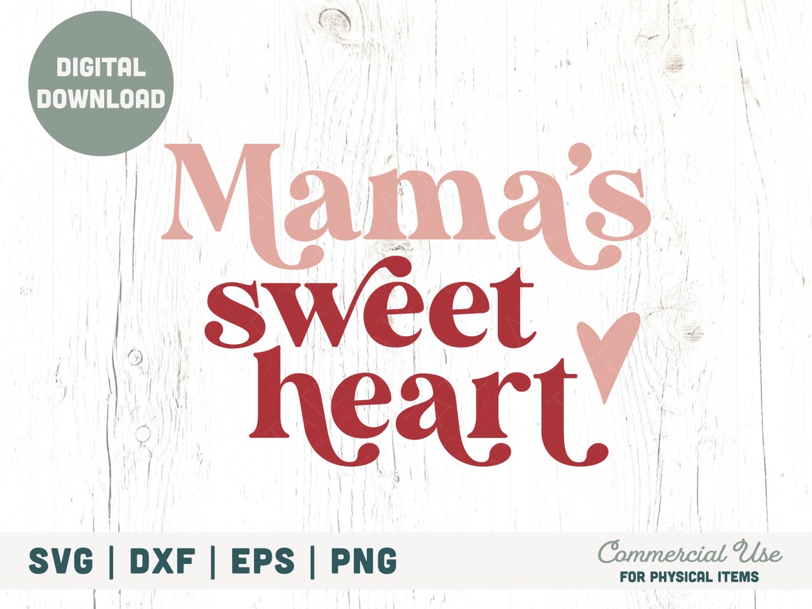 Mama's sweetheart SVG cut file Baby Valentine shirt svg | Etsy