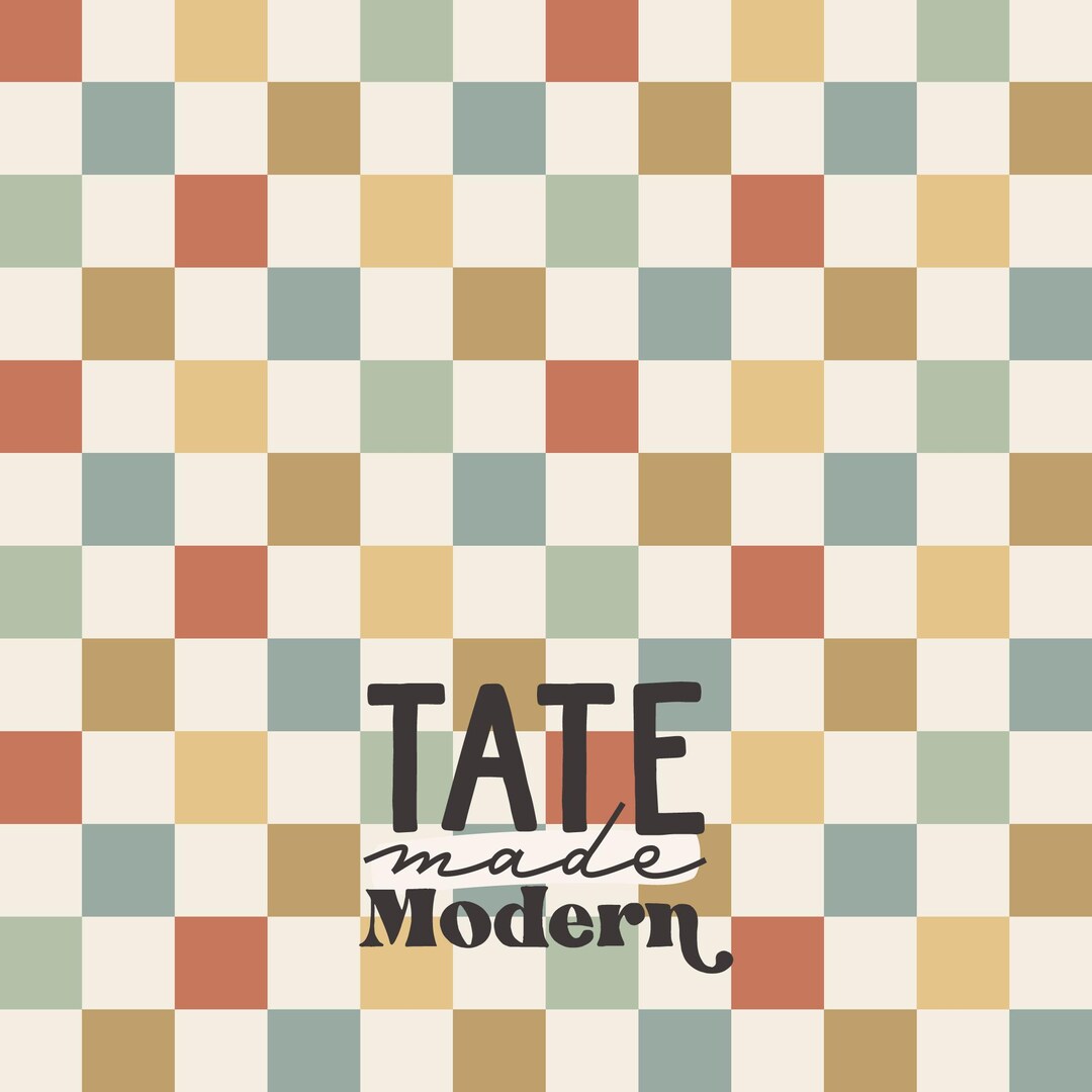 Retro Festive Christmas Checker Seamless Pattern File - Muted Christmas ...