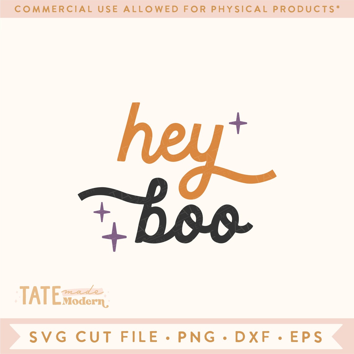 Hey Boo SVG Cut File - Retro Halloween Svg, Boho Halloween Shirt Svg ...