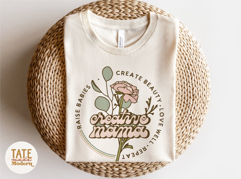 Creative Mama Floral Retro PNG for Sublimation Mama - Etsy