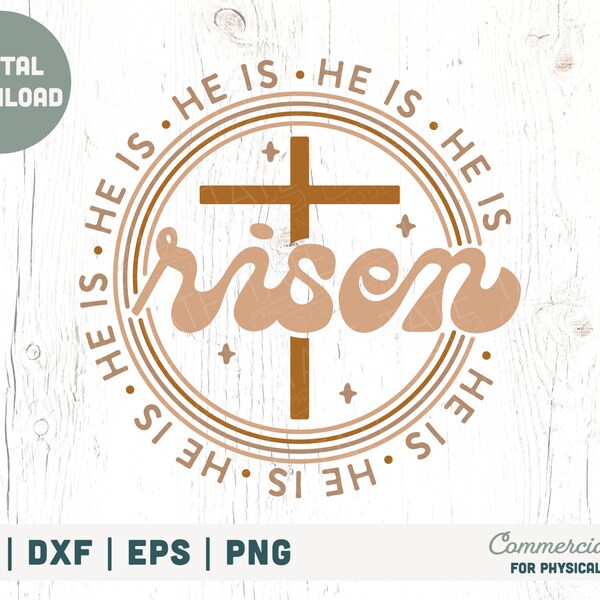 He is Risen Retro Svg - Etsy