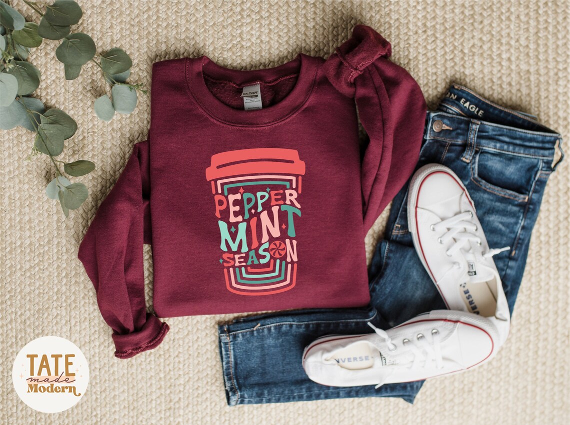 Peppermint Season Retro SVG Cut File Peppermint Season Shirt - Etsy