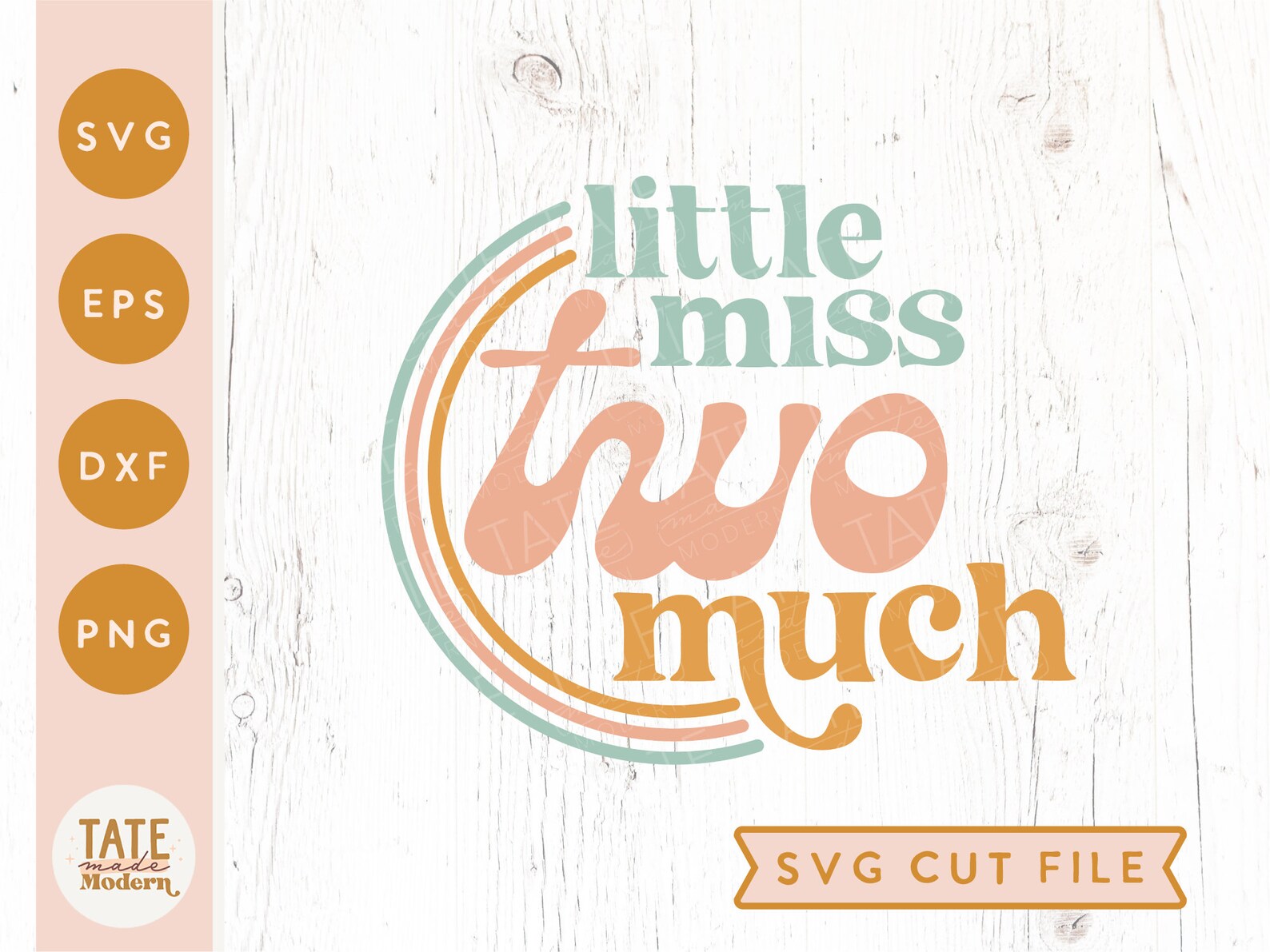 Little Miss Two Much SVG Cut File Boho Girl Second Birthday - Etsy