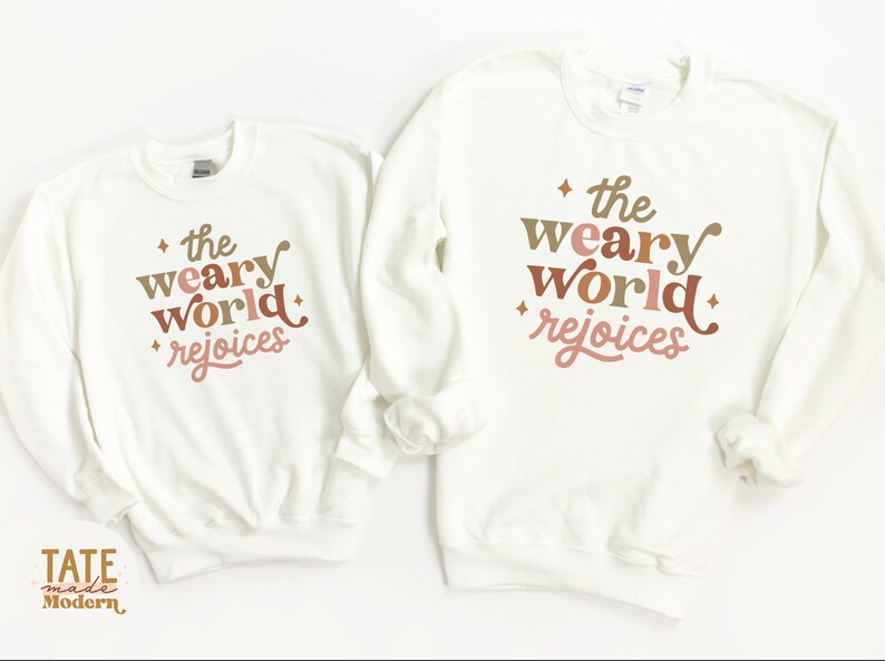 The Weary World Rejoices Retro SVG Cut File, Christian Christmas Svg ...