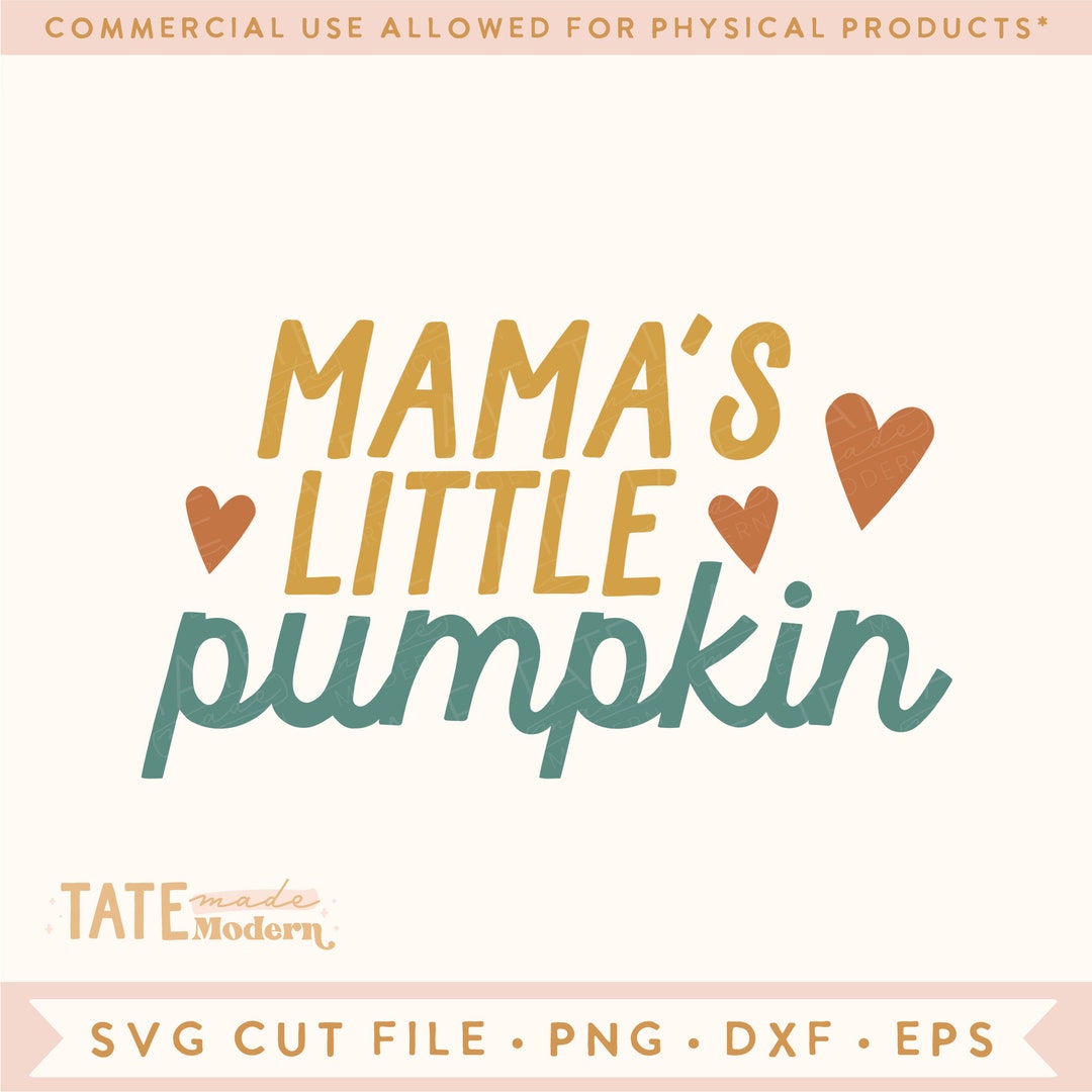 Mama's Little Pumpkin SVG Cut File - Retro First Fall Baby Svg, Kid ...