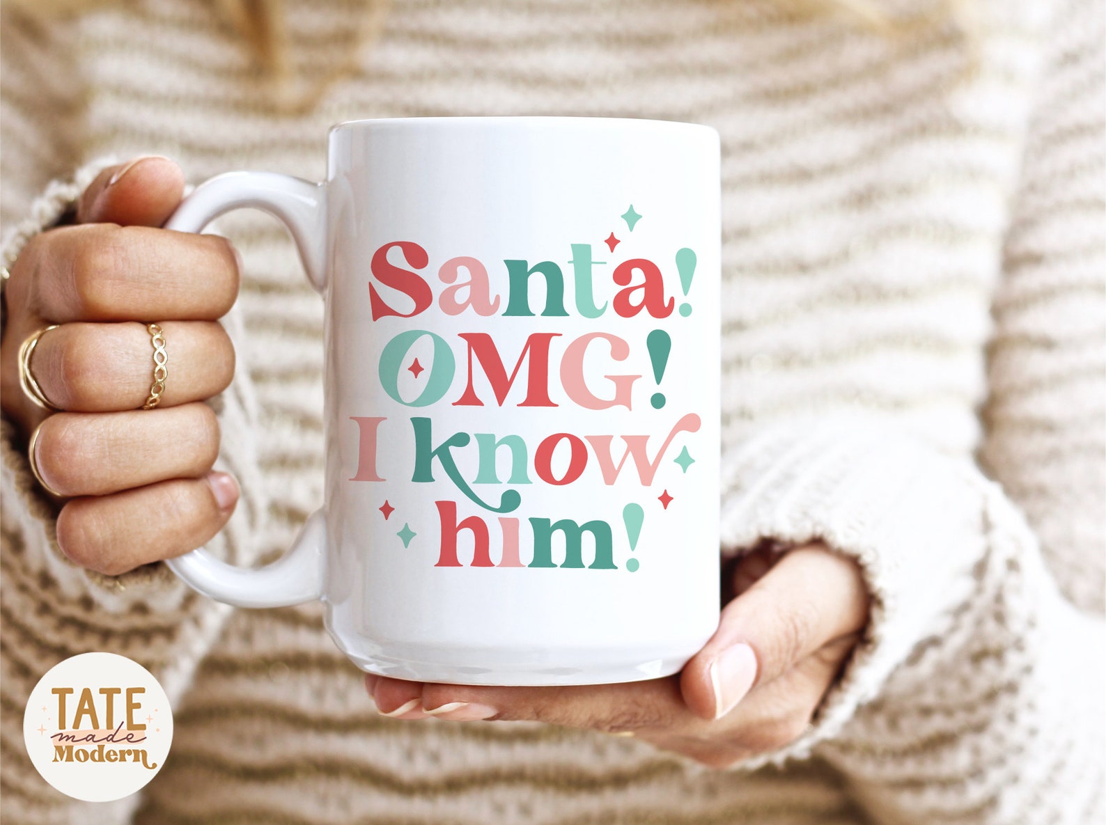 Santa! Omg! I Know Him! Retro SVG Cut File, Retro Holiday Cheer Svg ...