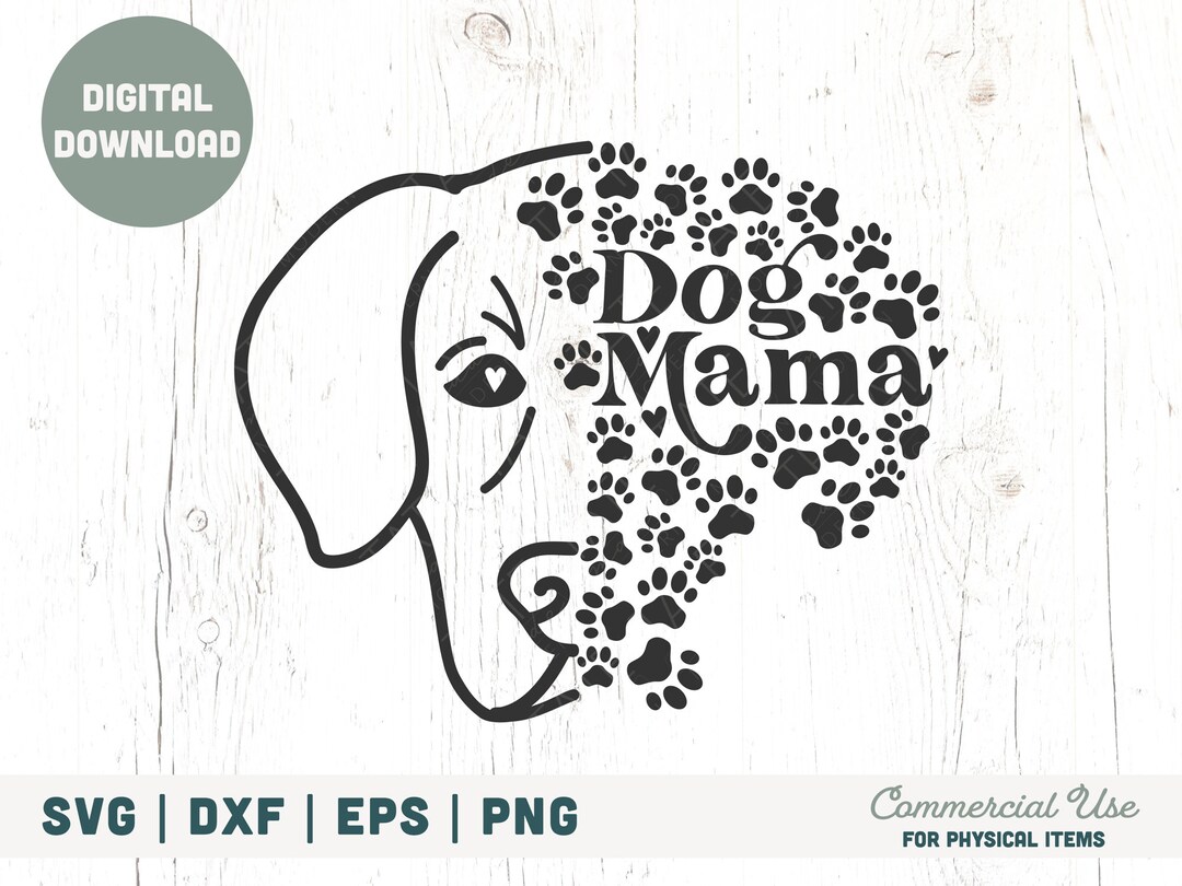 Dog Mama SVG Cut File - Boho Dog Mom Svg for T-shirt, Dog Lover Mother ...