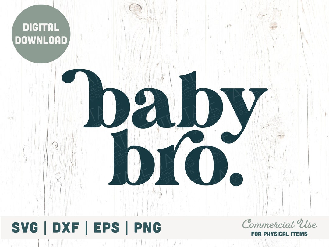 Baby Bro SVG Cut File Retro Little Brother Svg, Retro New Baby Svg ...