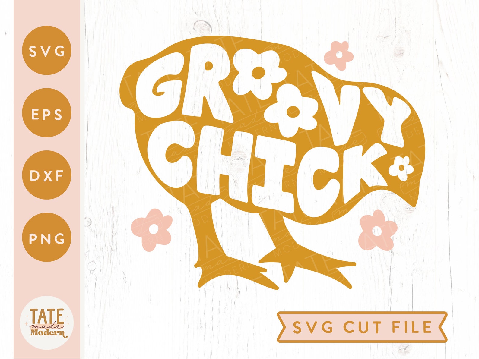 Groovy Chick SVG Cut File Retro Easter Svg Easter Girl - Etsy
