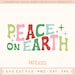 Peace on Earth Retro SVG Cut File, Christmas Song Svg, Christmas Women ...