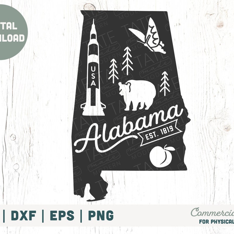 Alabama Svg - Etsy