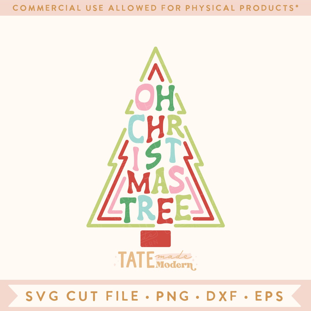 Oh Christmas Tree Retro SVG Cut File, Christmas Decorating Shirt Svg ...