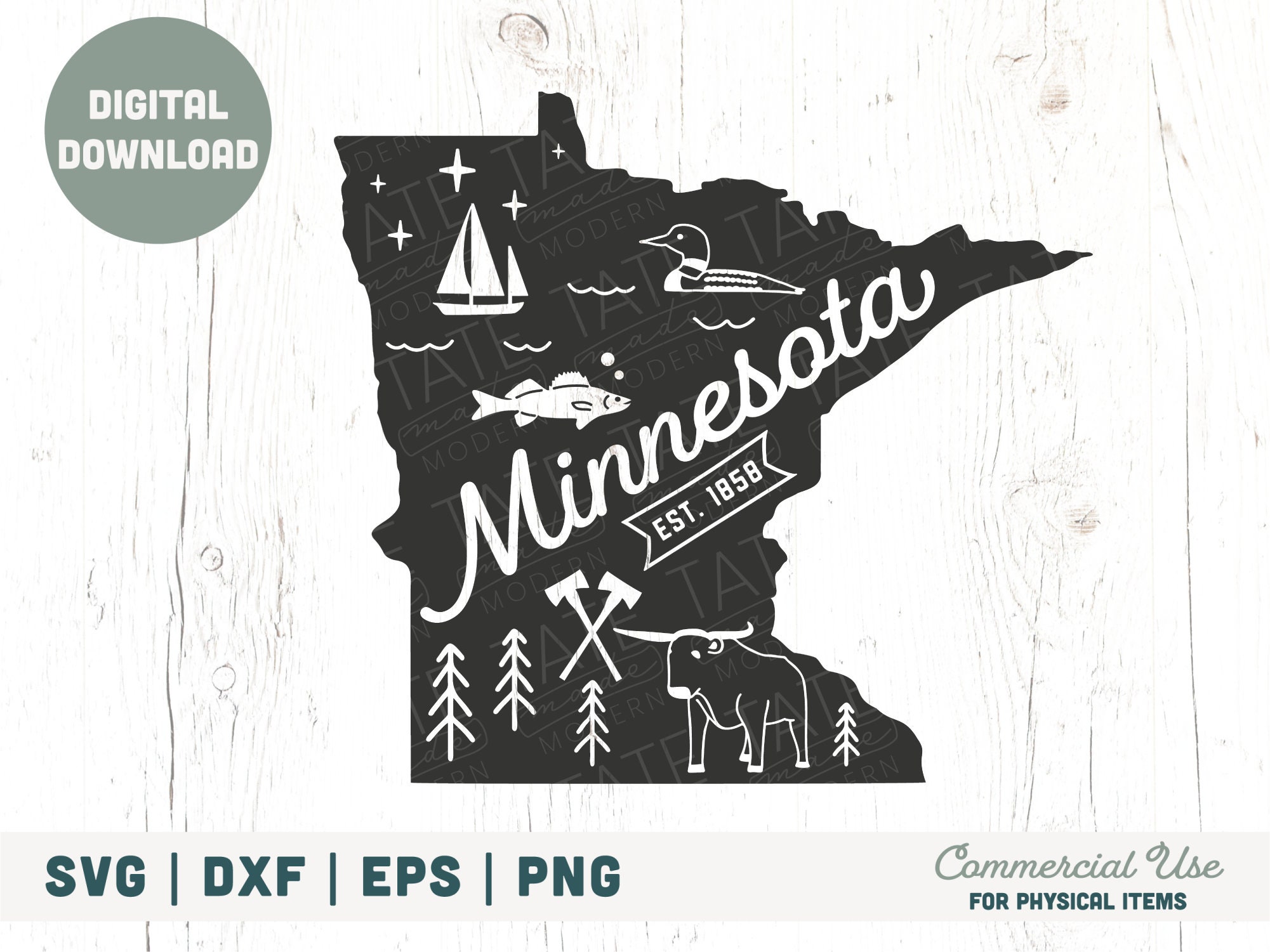 Vintage Minnesota SVG Cut File Minnesota Home Svg Minnesota - Etsy