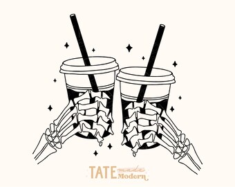 Skeleton Drinking Coffee Svg Skeleton Svg Coffee Cut File - Etsy