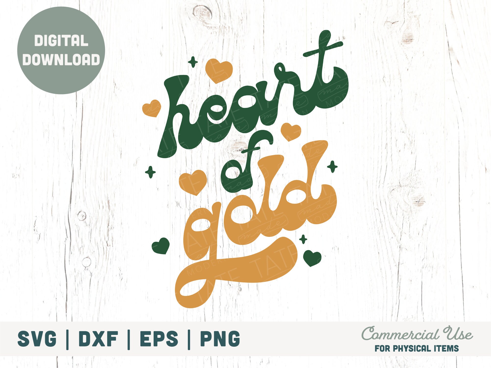 Heart of Gold Retro SVG Cut File Retro St. Patricks Day Svg - Etsy