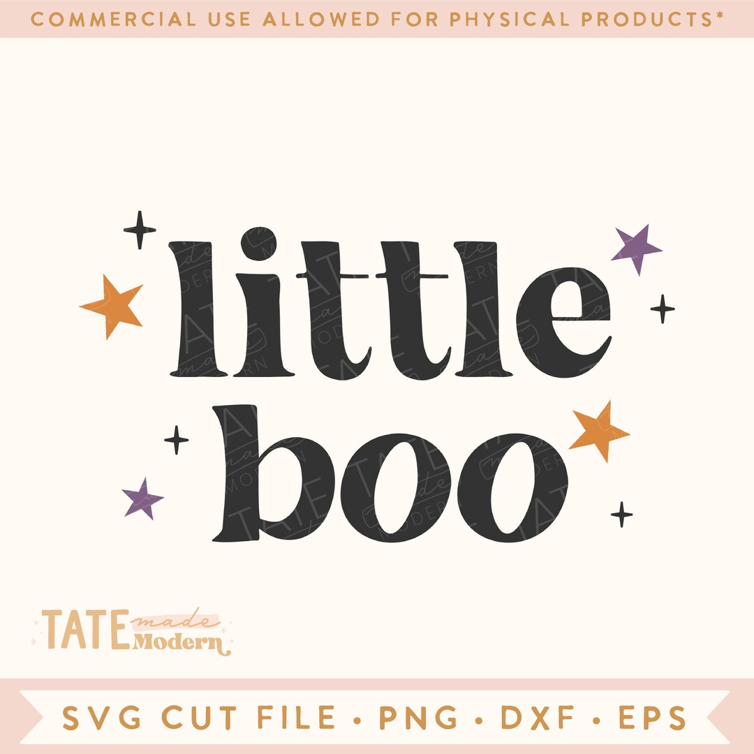 Little Boo SVG Cut File - Retro Halloween Svg, Baby Halloween Shirt Svg ...