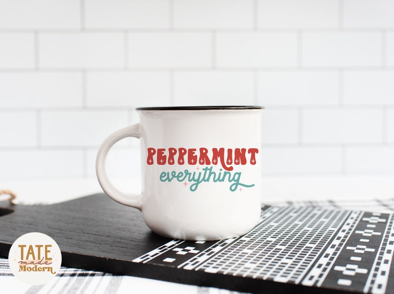 Peppermint Everything Retro SVG Cut File Peppermint Season - Etsy