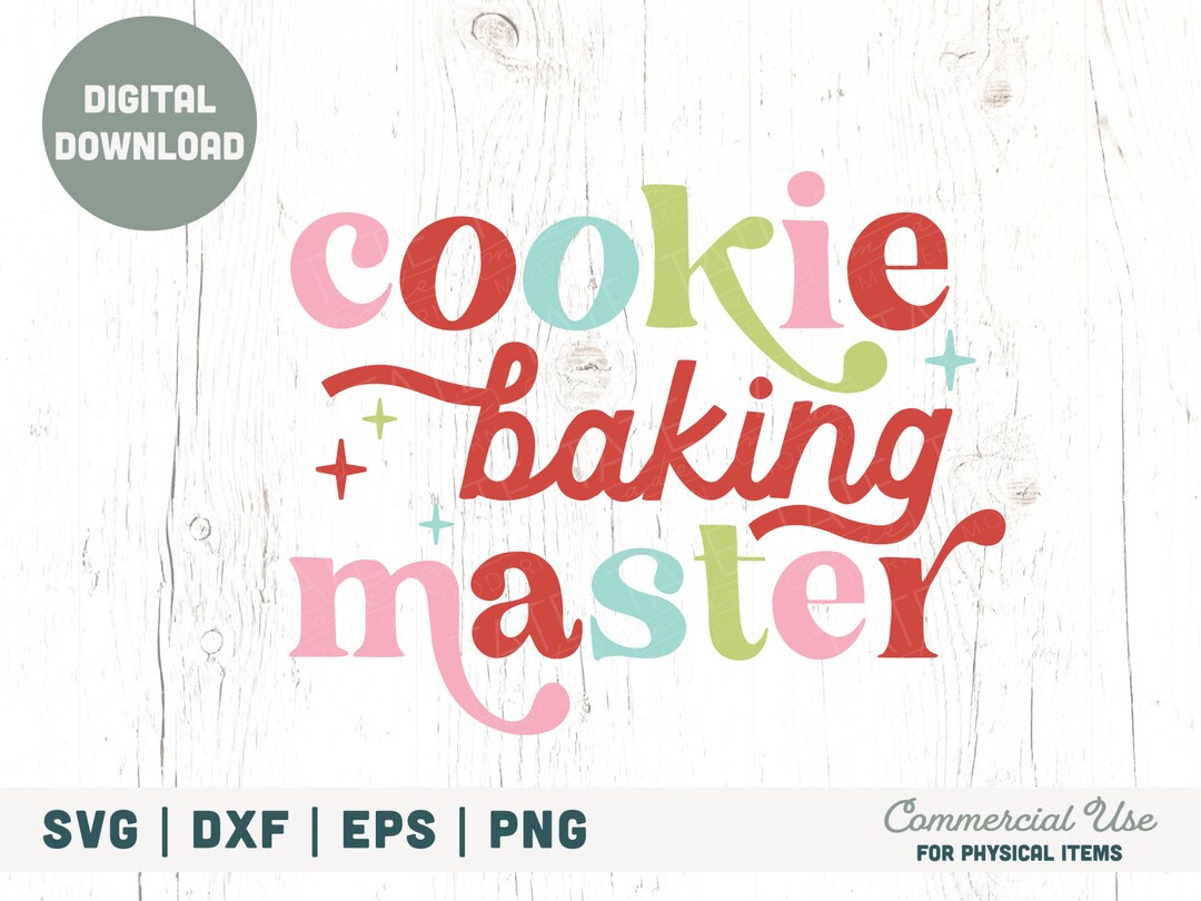 Cookie Baking Master Retro SVG Cut File, Christmas Cookie Baking ...