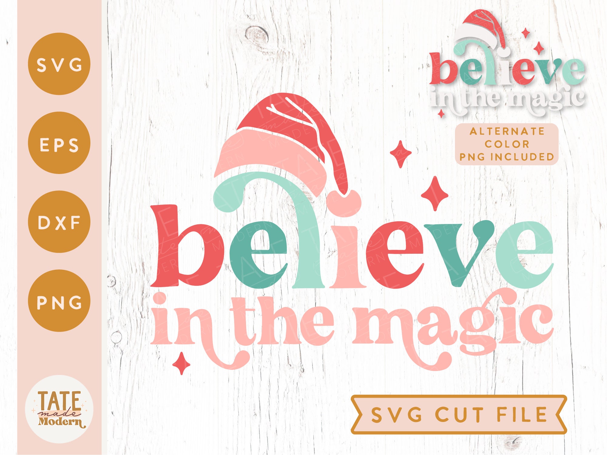 Believe in the Magic Retro SVG Cut File Christmas Magic Svg - Etsy