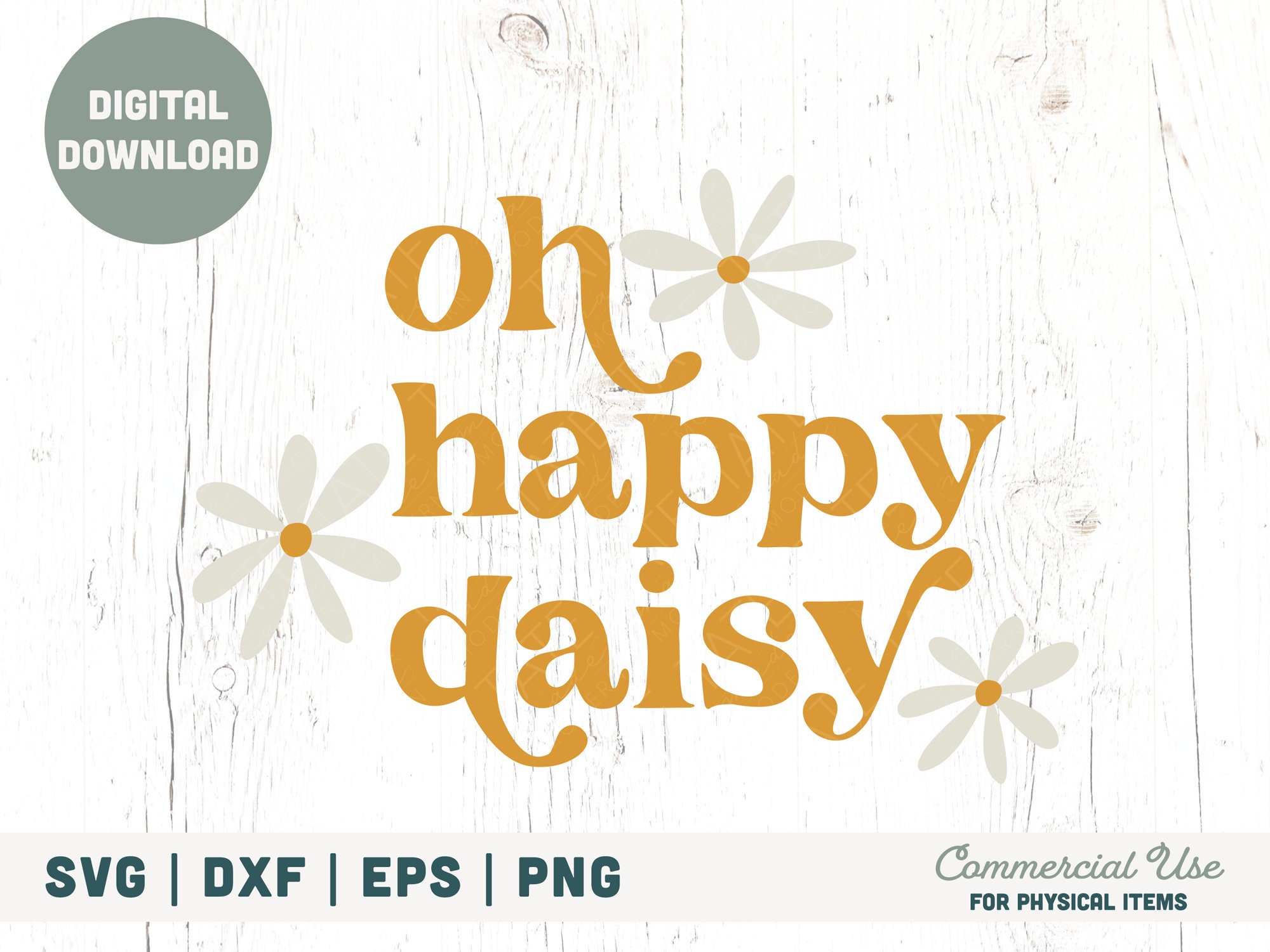 Oh Happy Daisy SVG Cut File Retro Summer Daisy Svg Little - Etsy