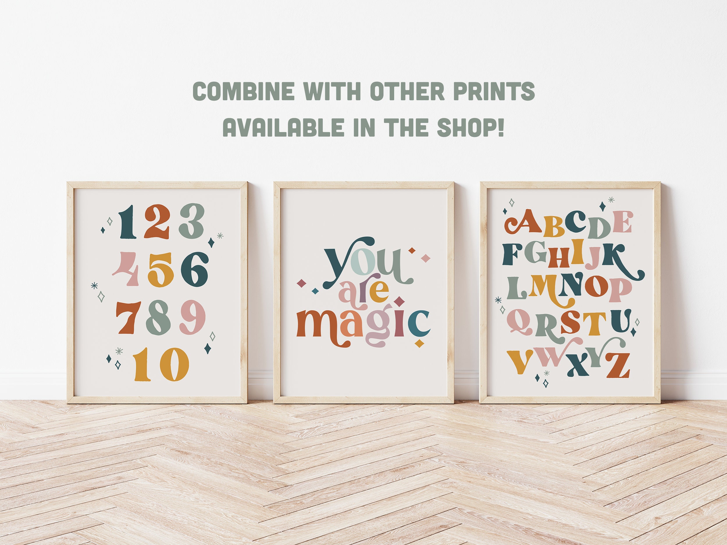 You Are Magic Printable Art Boho Retro Kid Room Art Modern - Etsy